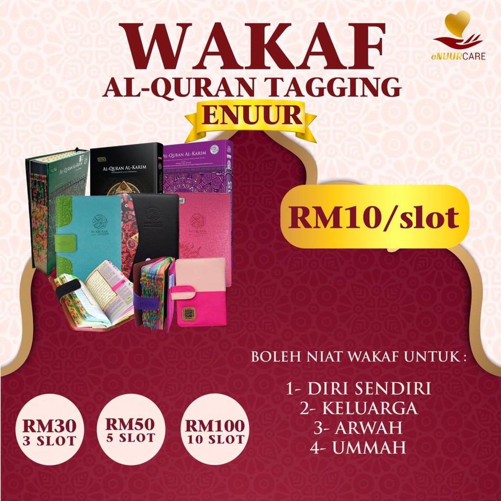 WAKAF AL QURAN TAGGING ENUUR | Shopee Malaysia