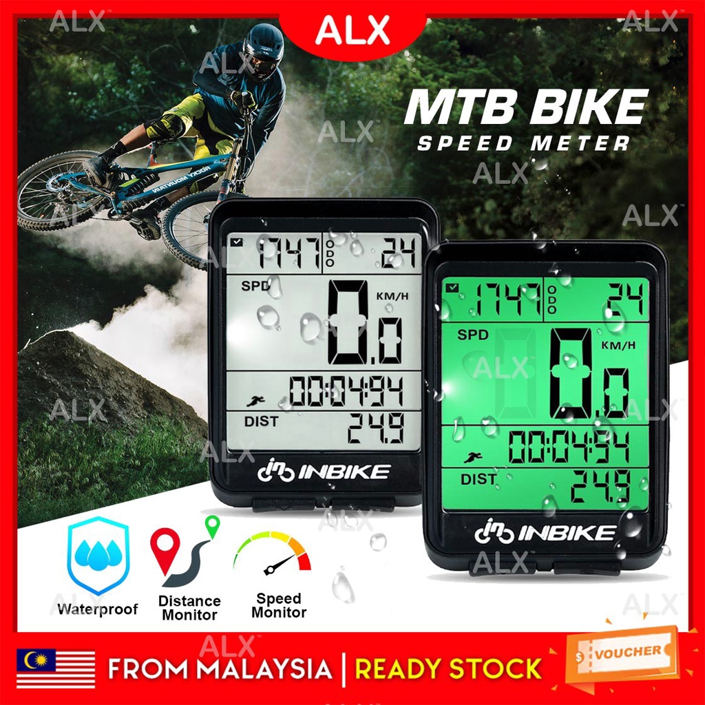 ALX INBIKE Bicycle Speedometer Wireless Bicycle Speed Meter Waterproof ...