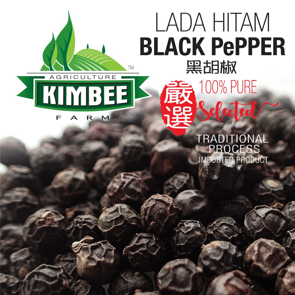 180gm - Black Pepper Whole, Friendly Produce, Grade AAA, NON-GMO ...