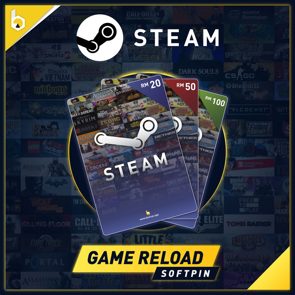 [Self Service] Steam Wallet Code (MY) Pin Reload RM50 / RM100 / RM200 | Shopee Malaysia