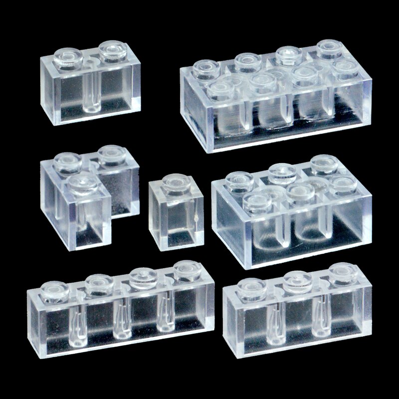 Small particles 1x2 2x3 2x4 1x1 Bricks MOC Parts Transparent Bricks ...