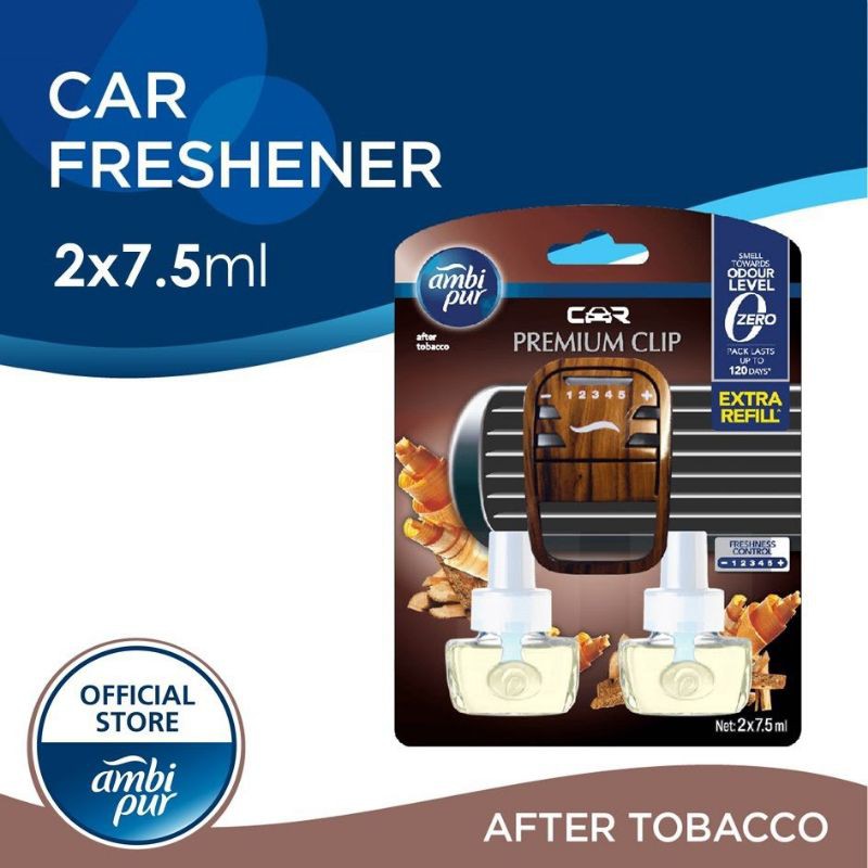 Ambi Pur Car Freshener Premium Clip Anti-Tobacco (7.5ml x 2) [Twin Pack] | Shopee Malaysia