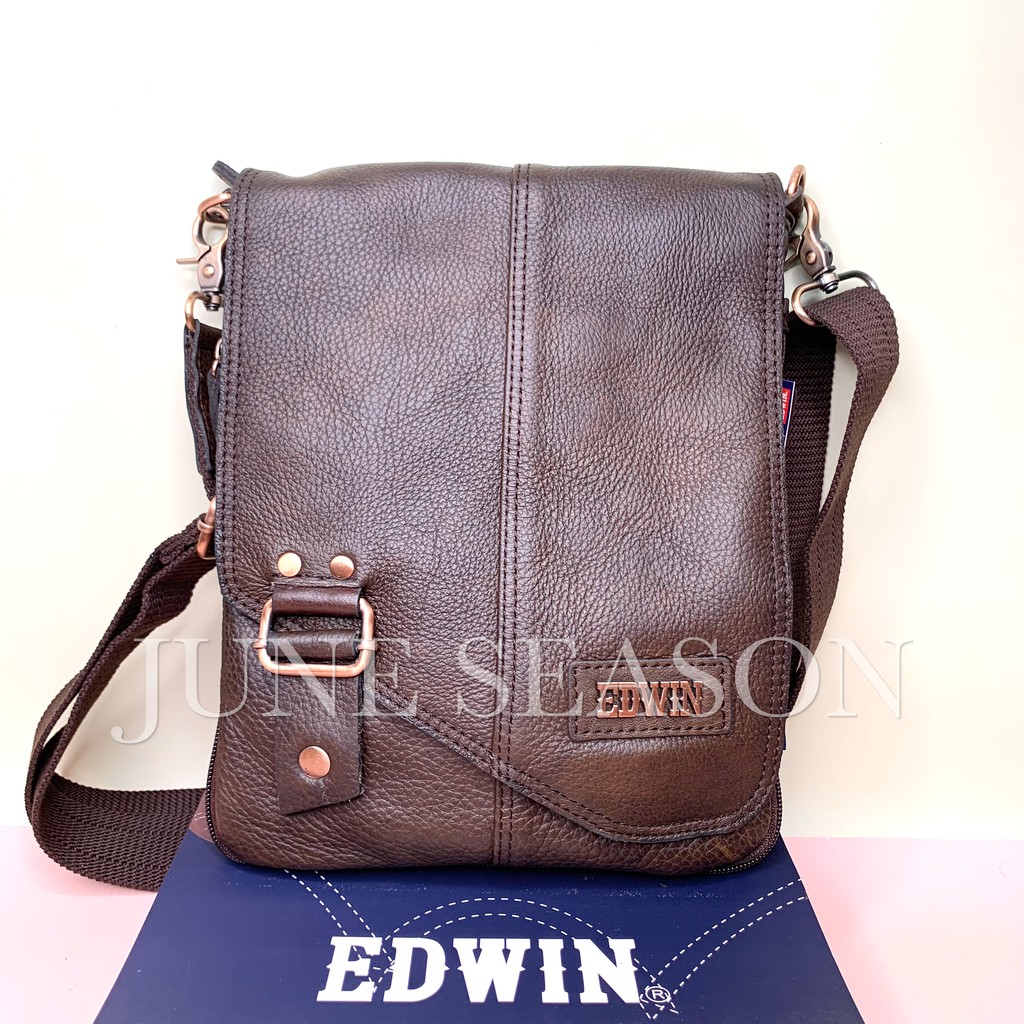 Edwin Sling Bag Crossbody Bag Genuine Leather 100% Original 38459 ...