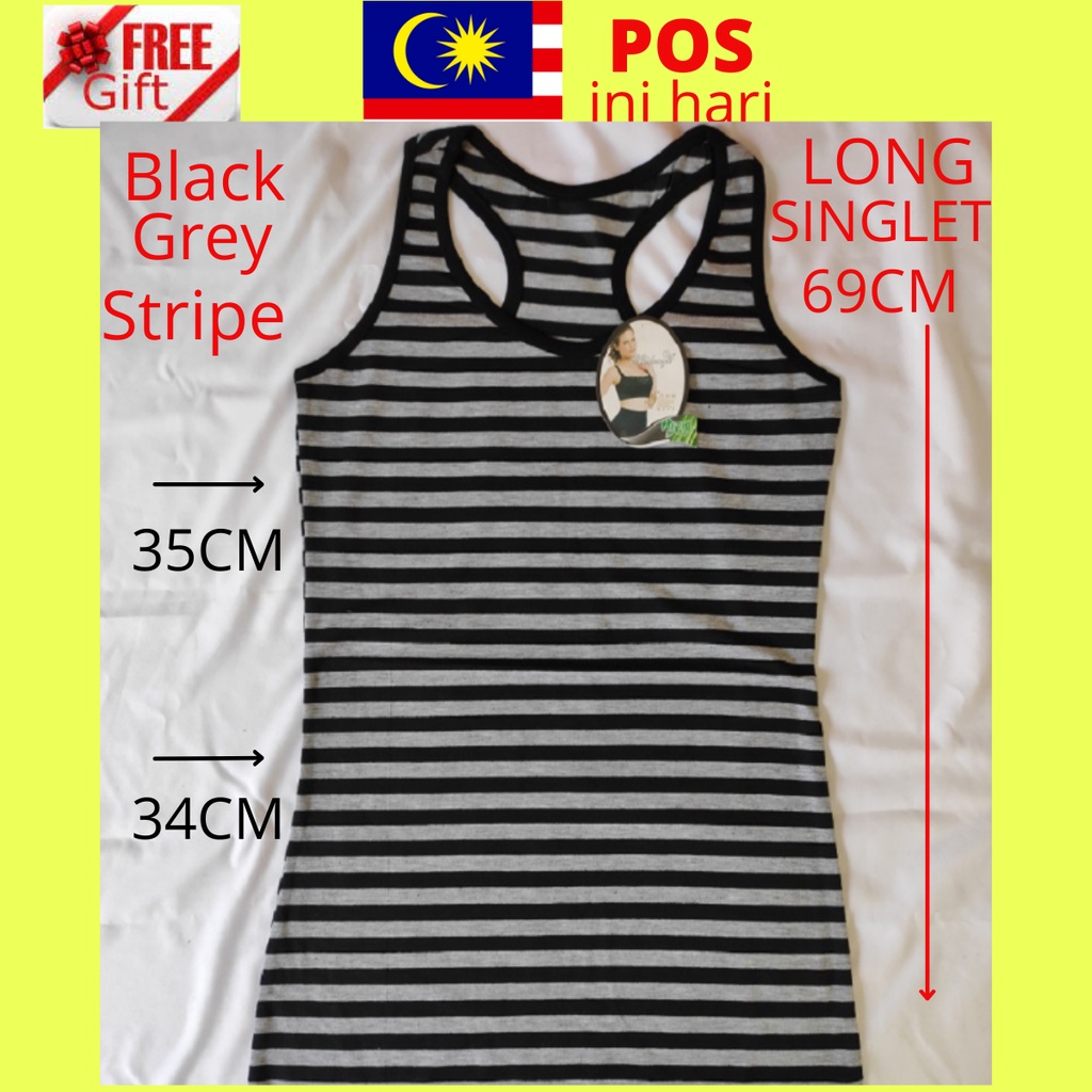 Wanita Singlet Wanita Singlet Panjang Kain Buluh Women Long Singlet ...
