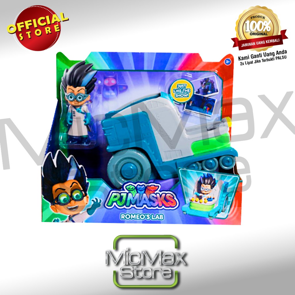 PJ Mask Romeo Lab Action Figure and Car Set Toys for Kids | Shopee Malaysia