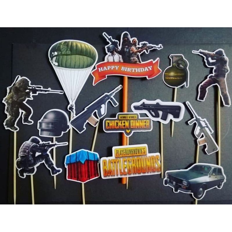 PUBG Cake Topper Birthday (Ready Stock) | Shopee Malaysia