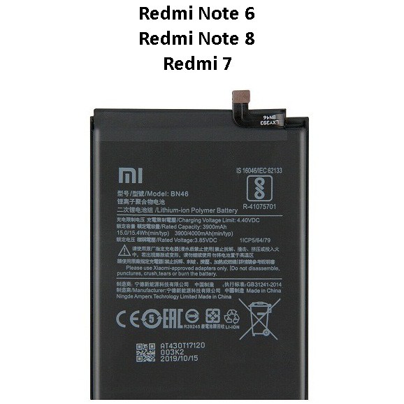 Xiaomi Redmi Note 8 ( M1908C3JH M1908C3JG M1908C3JI ) Battery BN46 ...