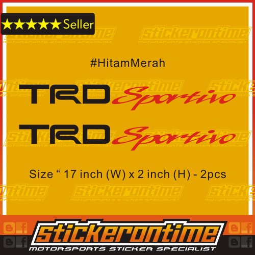 Car Side Door Sticker for Toyota TRD Sportivo Vios Yaris Avanza Aruz ...