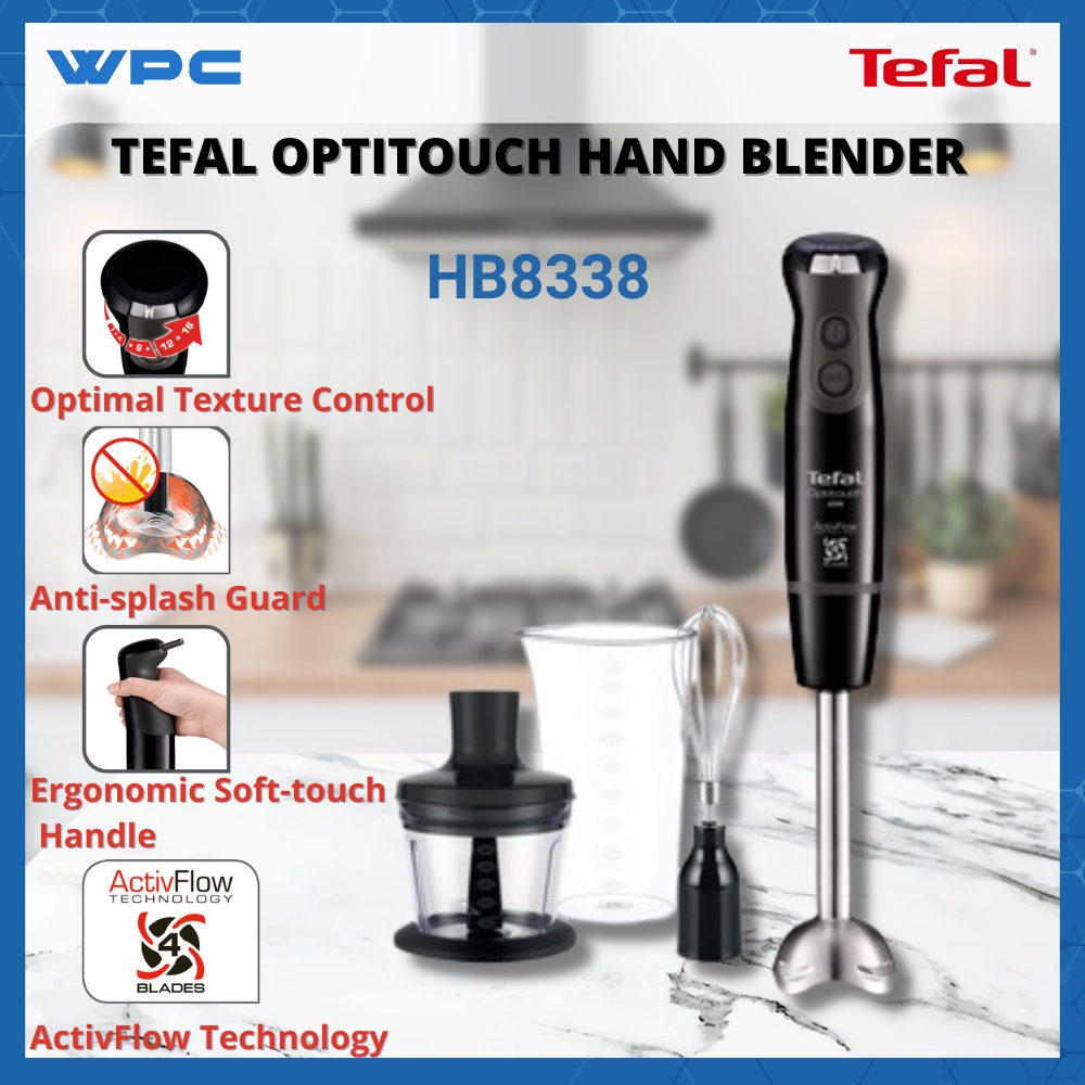 TEFAL OPTITOUCH HAND BLENDER + 500ML MINI CHOPPER + MULTI-WIRE WHISK ...