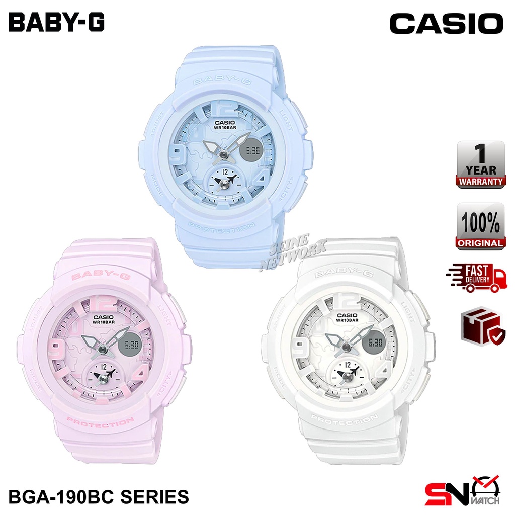 Casio Baby-G BGA-190BC Pastel Color Analog Digital Resin Band Women ...