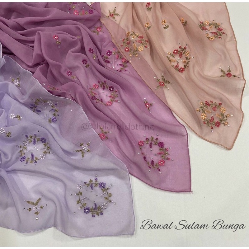 TUDUNG BAWAL SULAM BUNGA KELANTAN AIRIS PREMIUM ️ ️READYSTOCK ️ ️ ...