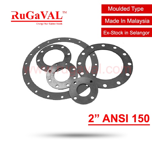 Rubber Gasket DN50 2”, Flange Rubber Gasket, ANSI150 Standard Full face ...