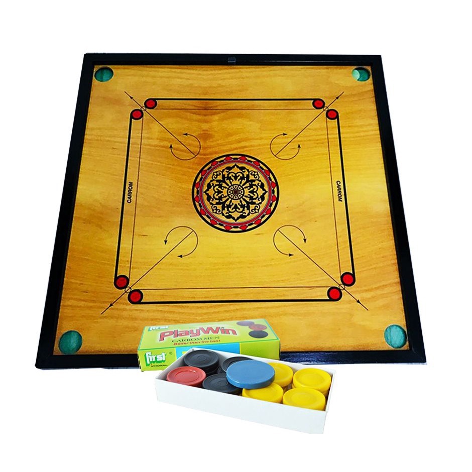 82cm x 82cm Standard Size Carrom Board Set With Carrom Men & Stricker ...