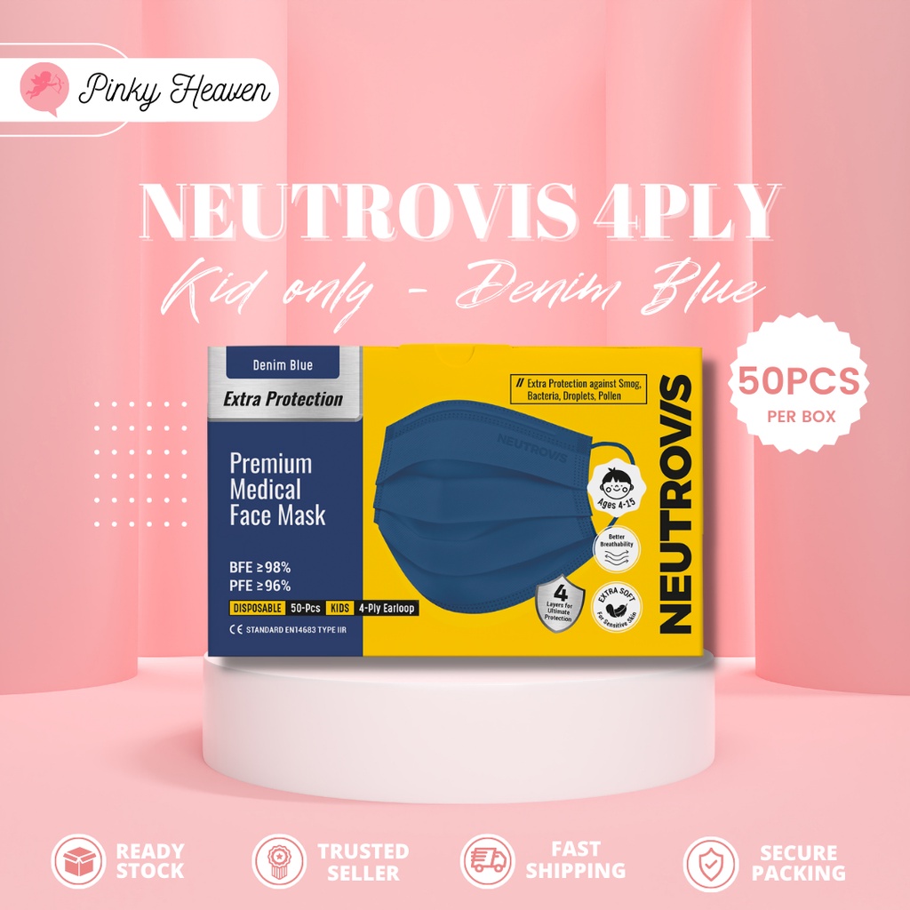 Neutrovis Kids Premium *4-ply Series (50’s/box) | Denim Blue | Shopee ...