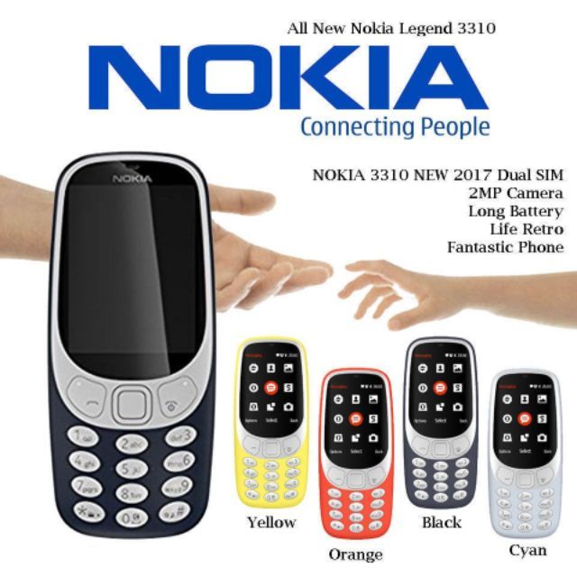 NOKIA 3310 NEW VERSION COLOUR SCREEN WITH DUAL SIM FUNCTIONS | Shopee ...