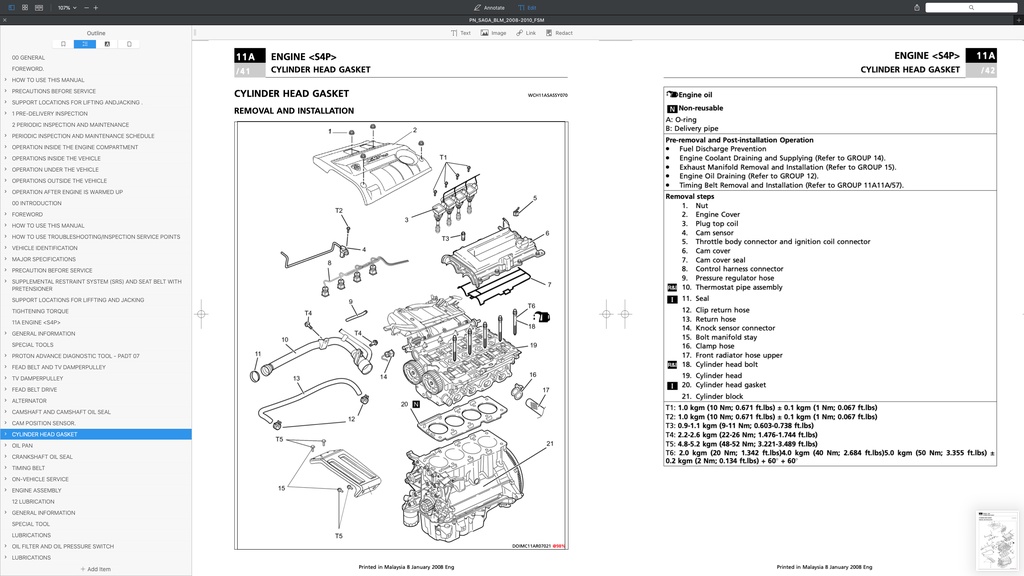 PROTON SAGA BLM IAFM (2008-2010) SERVICE WORKSHOP MANUAL WORKBOOK | Shopee Malaysia