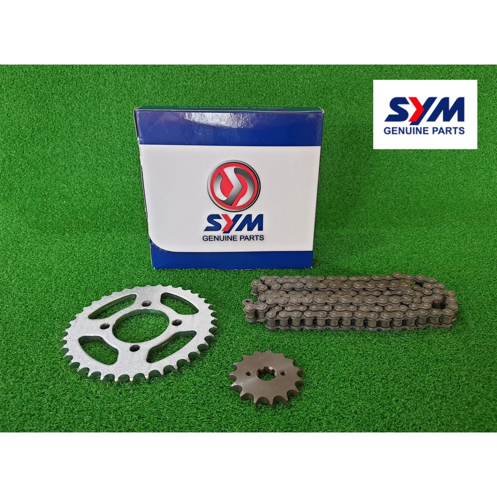 SYM 100% ORIGINAL SPORT RIDER 125i CHAIN KIT SET CHAIN RANTAI SPROCKET ...
