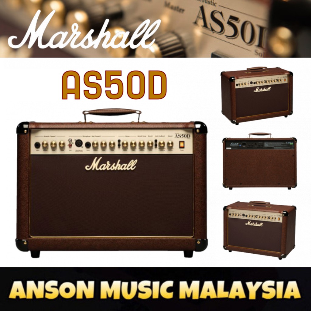 Marshall AS50D Acoustic Guitar Combo Amplifier, 50W | Shopee Malaysia