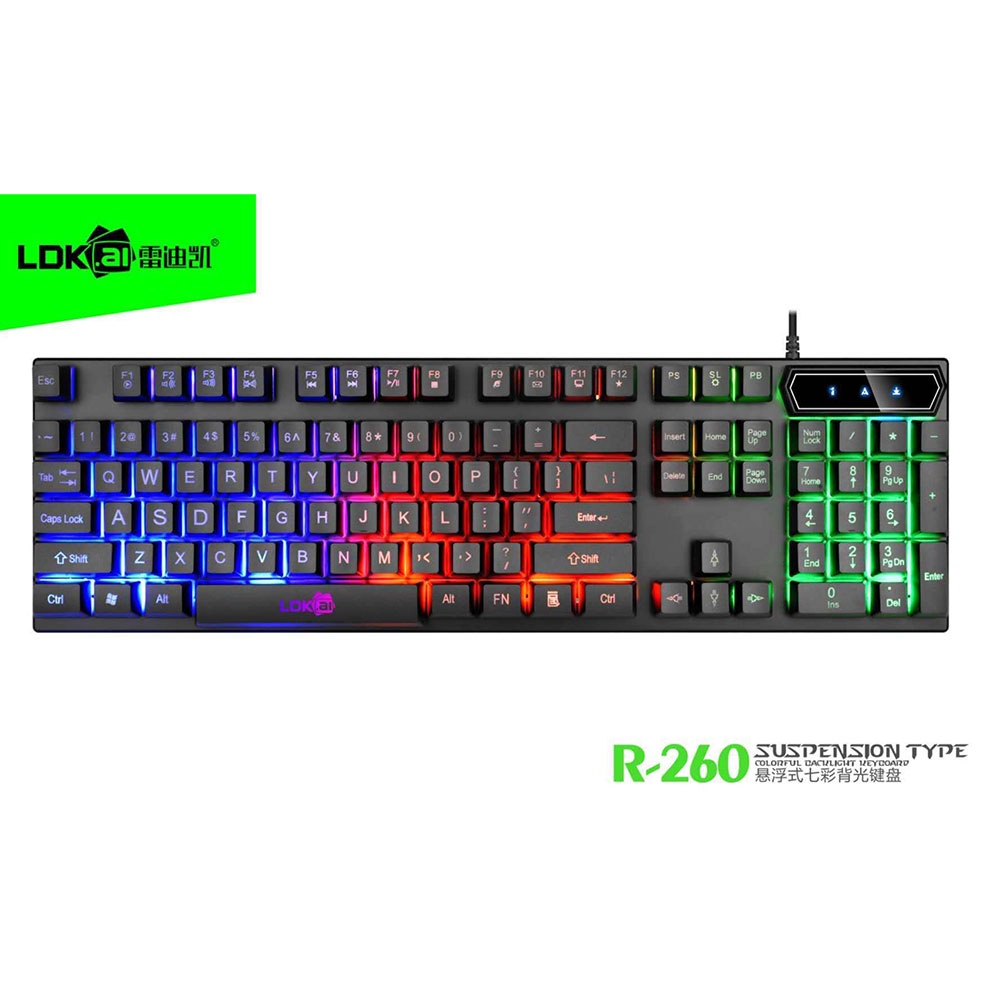 R260 Keyboard With Led RGBN LDK.ai | Shopee Malaysia