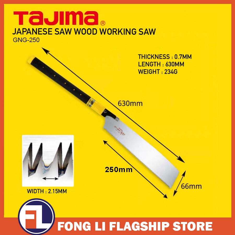 TAJIMA Japanese Pull Stroke Saw GNG-250 (Black Handle) | Shopee Malaysia