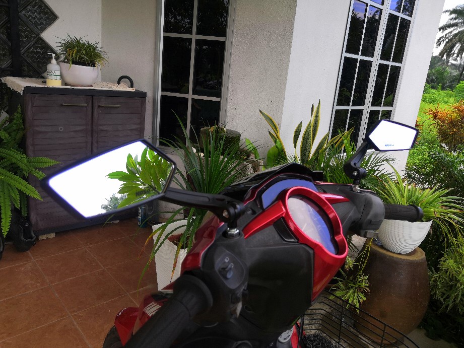 NIVERSAL SIDE MIRROR Cermin Sisi Y15 LC135 RS150 EX5 WAVE DASH KRISS ...