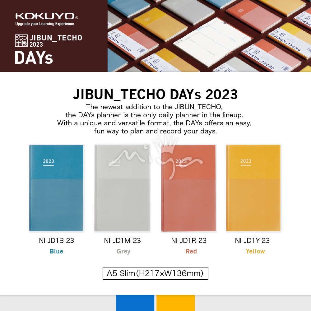 Kokuyo Jibun Techo DAYs Diary 2023 - A5 Slim / Mini B6 Slim | Shopee Malaysia