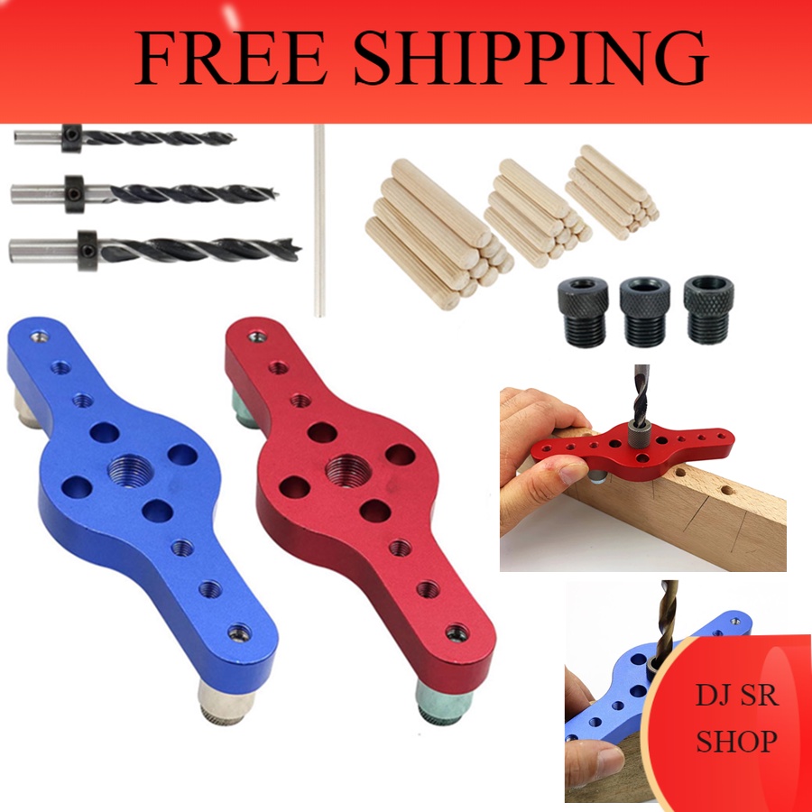 Vertical Pocket Hole Jig Dowel Jig Woodworking 6/8/10mm Drilling ...