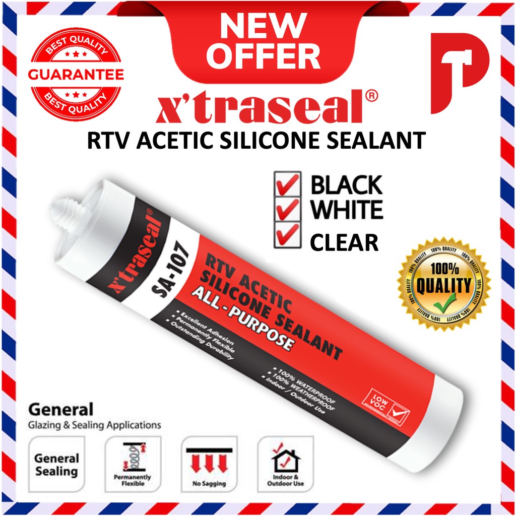 X’TRASEAL SA-107 🔥 Ready Stocks 🔥All Purpose Acetic Silicone Sealant | Shopee Malaysia