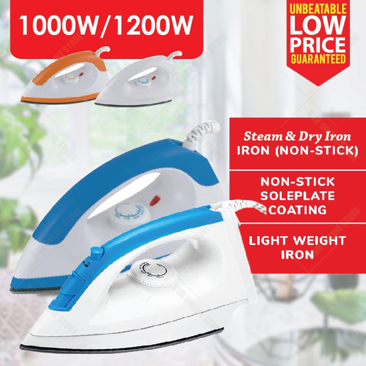 Electric Non Stick Dry&Steam Iron Temperature Control Indicator Light ...