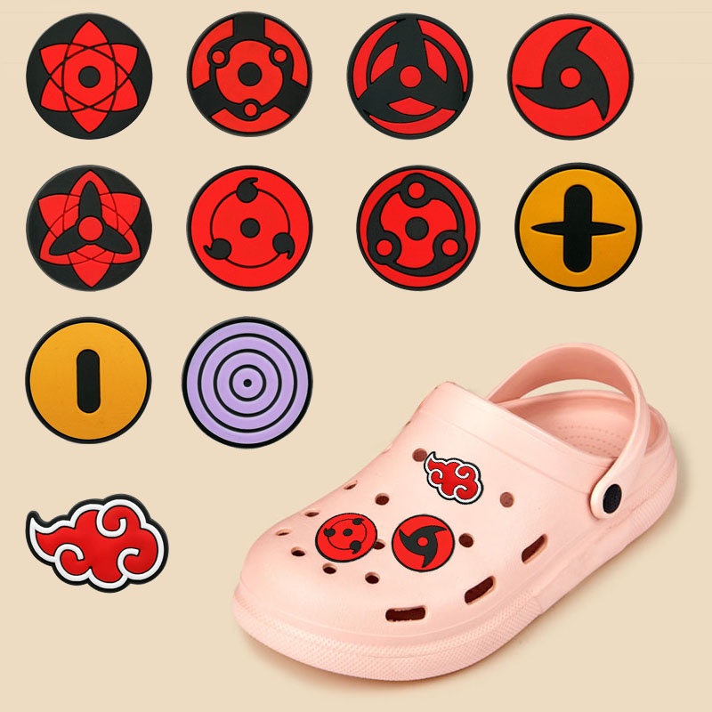 Cartoon Naruto Jibits for Men Jiraiya Kakashi Croc Jibbits Charm Pins ...