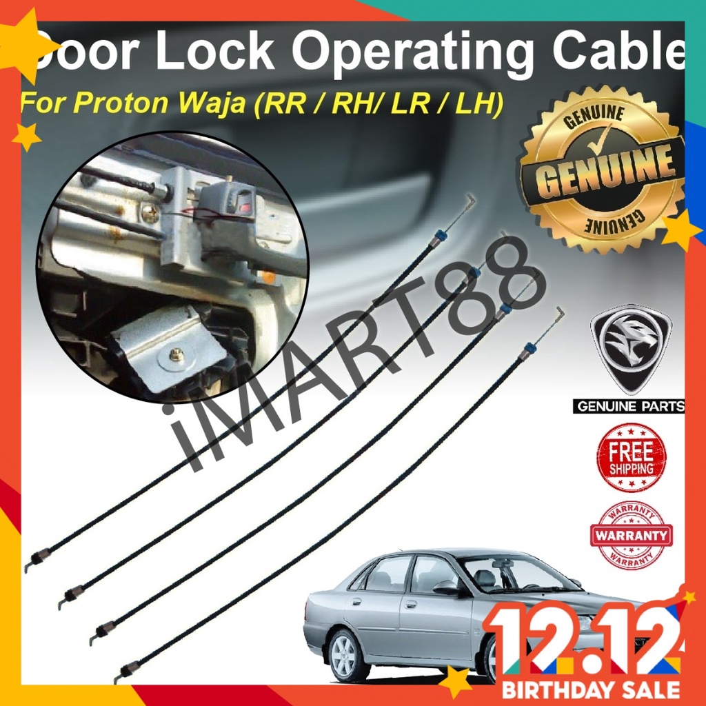 Original Proton Waja Door Lock Locking Cable Operating Opener Open ...