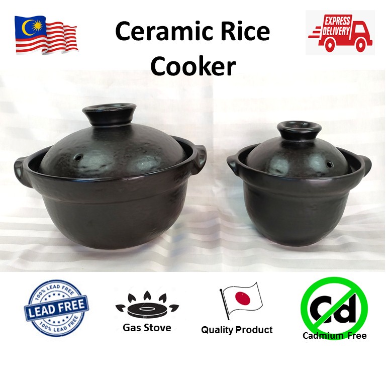 Ceramic Rice Cooking & Multifunction Pot, Periuk Nasi Seramik Dengan ...