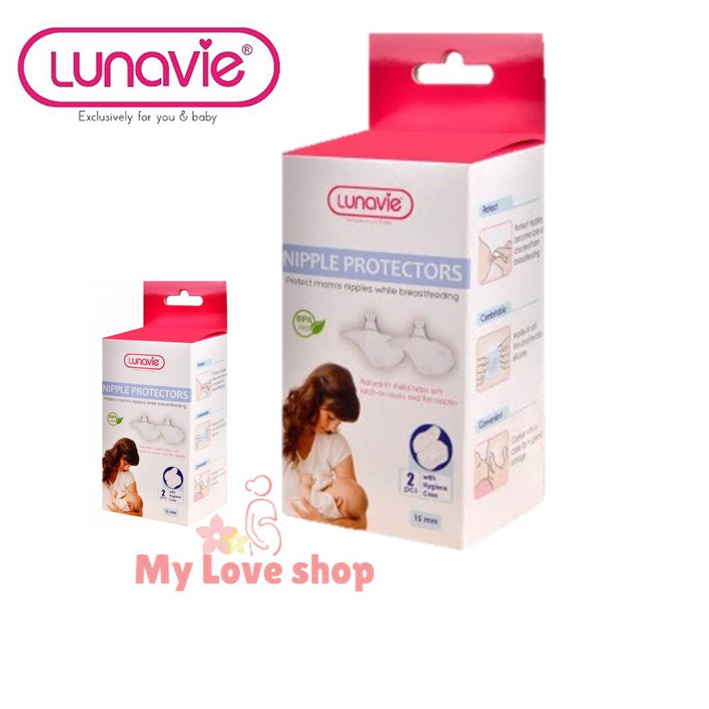 Lunavie Breast Nipple Protectors 2-Piece Pack (Breastfeeding protect ...