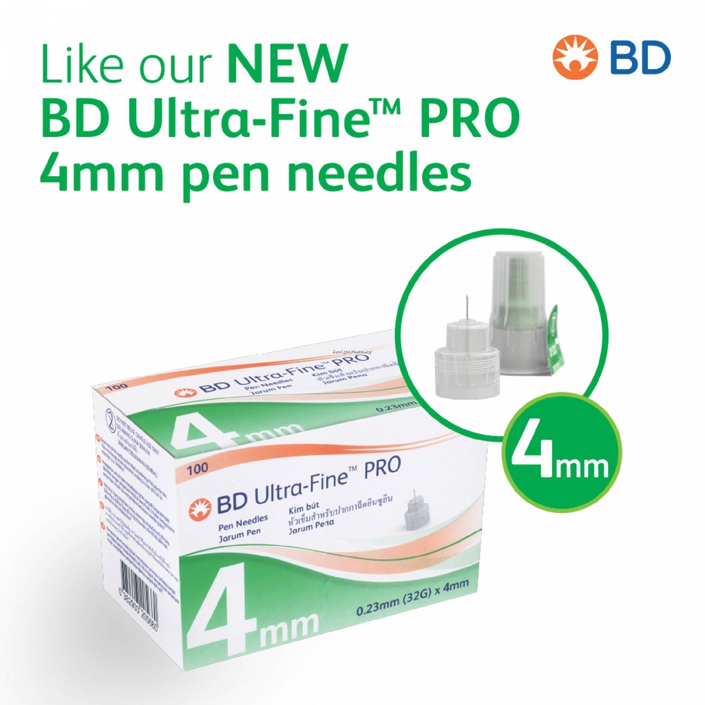 BD INSULIN PEN ULTRA FINE PRO NEEDLES 32G 4MM 100'S | Shopee Malaysia
