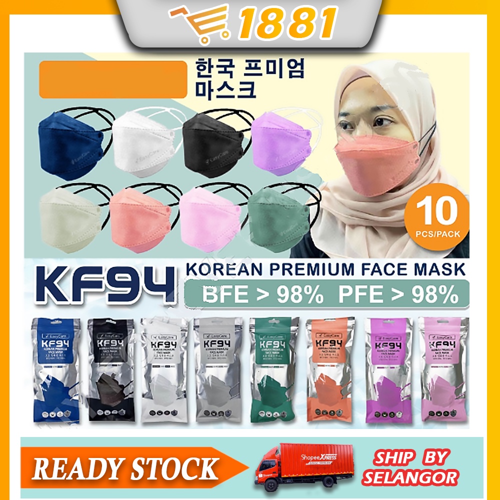 KF94 HEADLOOP MASK 4PLY KF94 HIJAN MASK Korea Adult Mask Head Loop Fish ...