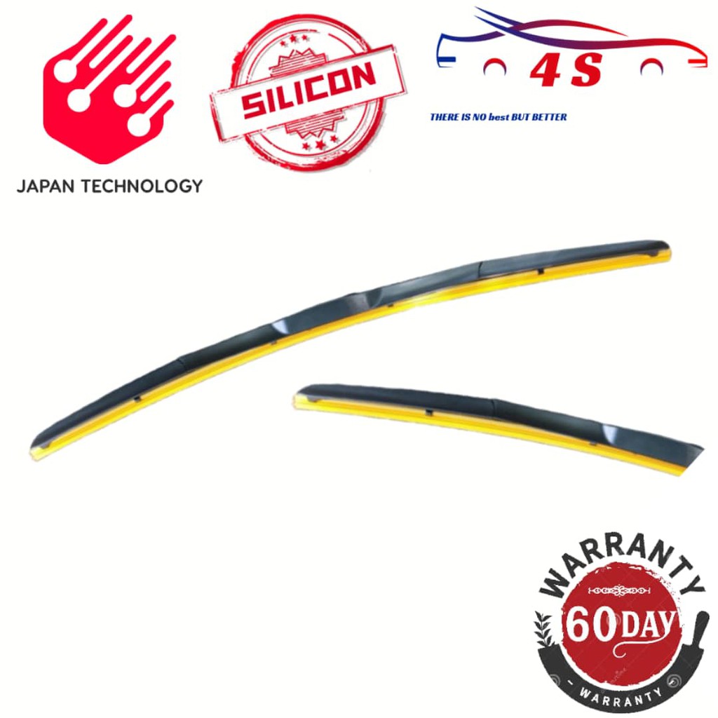 Gold / GREY Premium Silicone Car Wiper (FREE 1PC Car Windshield Cleaner ...