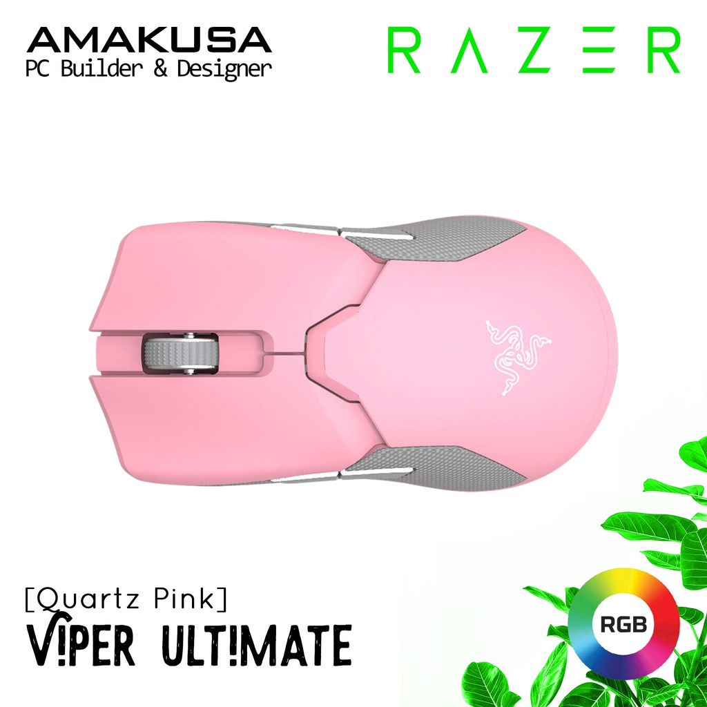 Razer Quartz Pink Viper Ultimate Chroma RGB Wireless Gaming Mouse Mice ...
