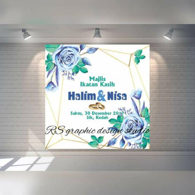 BACKDROP KAHWIN/PHOTOBOOTH KAHWIN MURAH(free design) | Shopee Malaysia