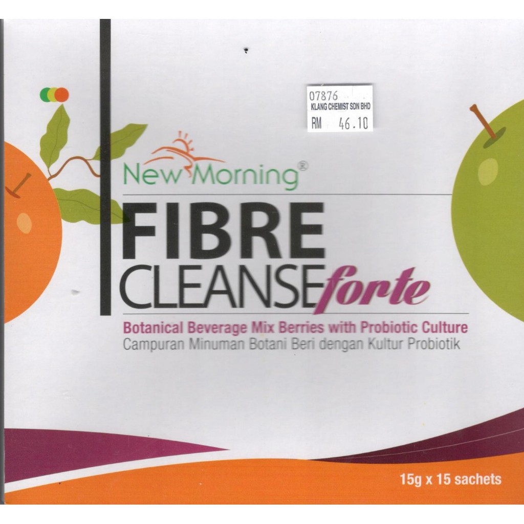 NEW MORNING FIBRE CLEANSE FORTE 15G x 15 SACHETS [EXP:05/2026] | Shopee ...