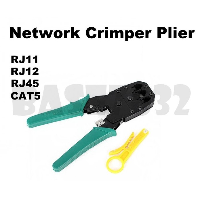 Network Lan Cable Wire Crimper Plier Stripper Crimping Tool RJ45 RJ11 ...