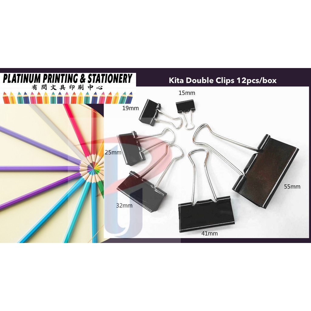 Kita Double Clips 12pcs/box | Shopee Malaysia