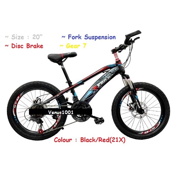 READY STOCK Basikal GEAR size 20" Tayar lebih LEBAR, 21 speed , 7 speed ...