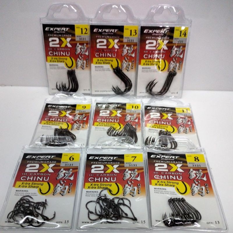 EXPERT GRAPHITE Hi-Carbon 3131 Chinu Fishing Hook | Shopee Malaysia