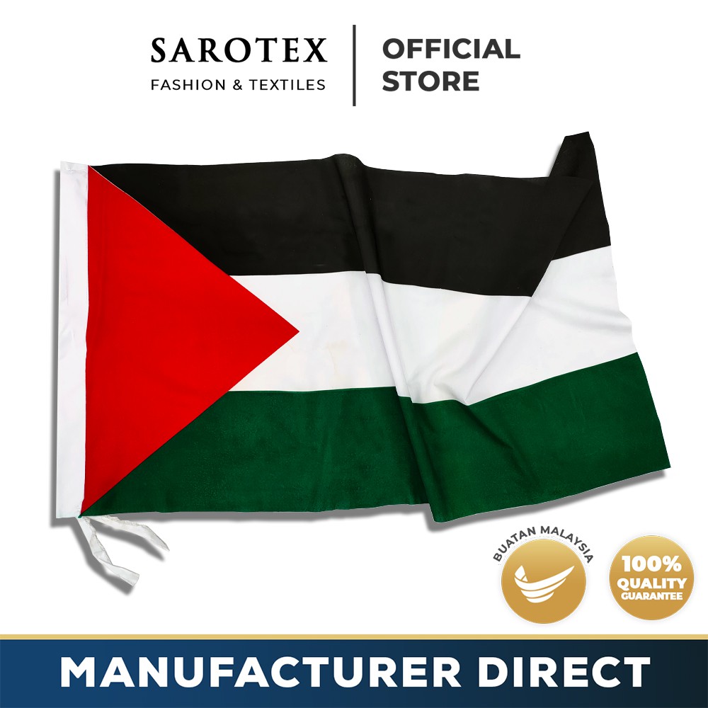 Bendera Palestin Palestine 2FT X 4FT / 2.5FT X 5FT Siap Jahit Lubang ...