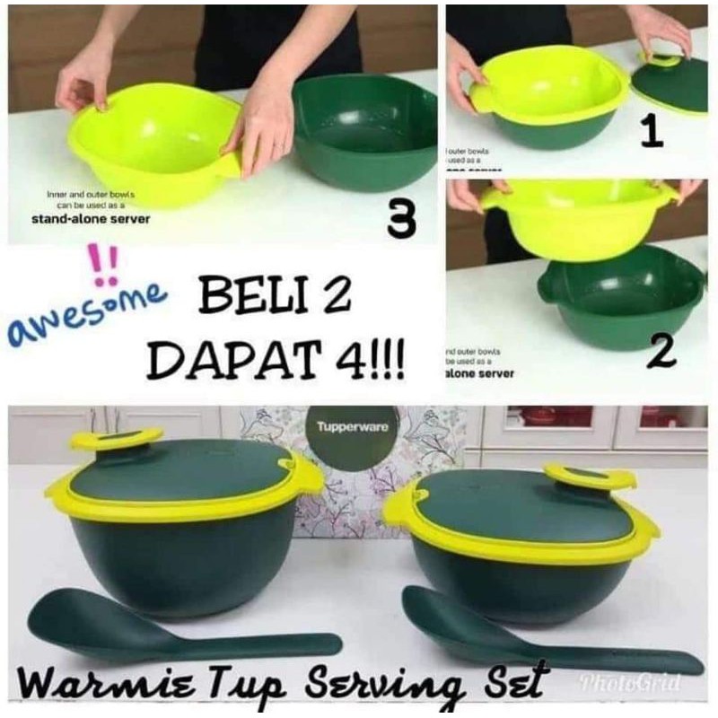 🎉SALE🎉 WARMIE TUP SERVING SET WITH SPOON | Shopee Malaysia