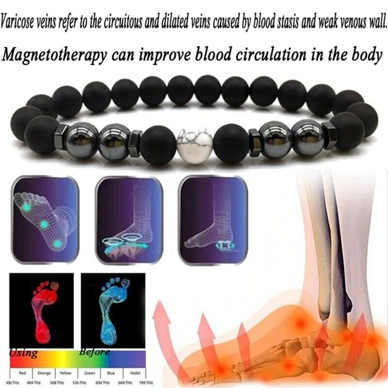 [Stock] Anti-Swelling Black Obsidian Anklet / Adjustable Weight Loss ...