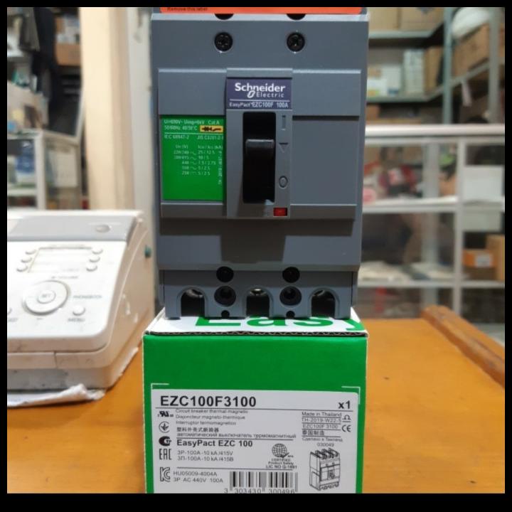 Mccb Schneider Breaker Ezc100F 100A Ezc100F3100 3Phase 3P 100A Tele | Shopee Malaysia