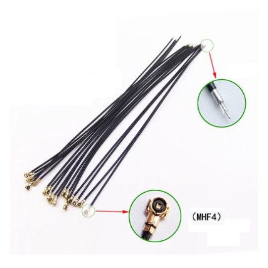 IPEX 1 IPEX4 MHF4 RF Cable Assembly Soldering Open End by Strip Tinned ...