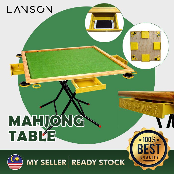 Mahjong Table 麻将桌子 Foldable drawer with cup holder new minimalist ...