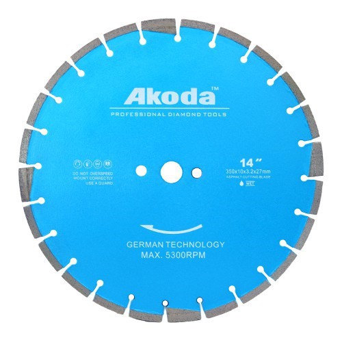 AKODA 14" Diamond Saw Blade ROAD CUTTER (350x10x3.2x27mm) | Shopee Malaysia